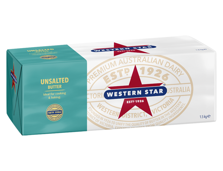 Western Star Unsalted Butter 1.5kg